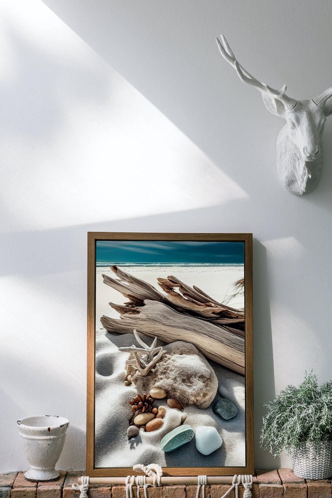 PRINTABLE Boho Natural Stones and Driftwood Print, High Quality Digital ...