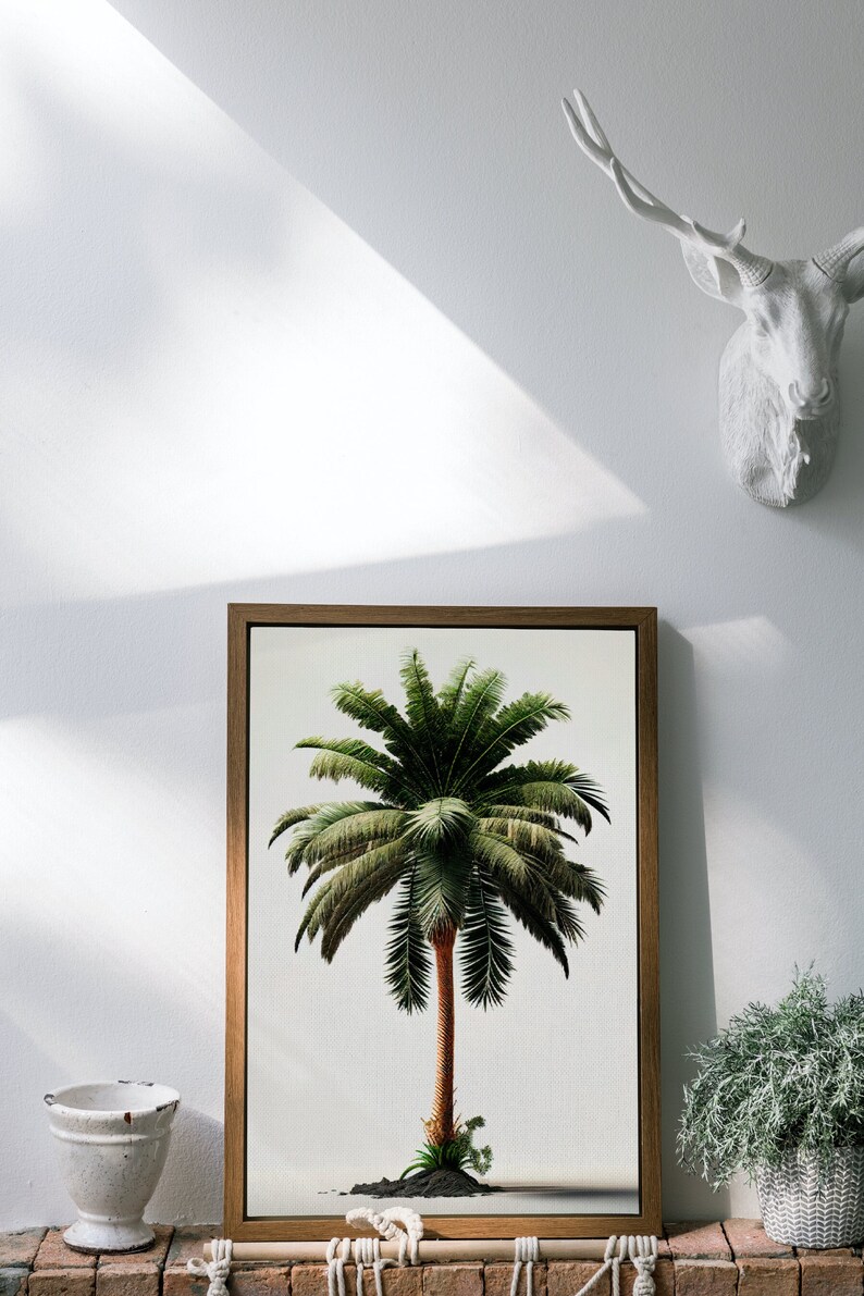 PRINTABLE Boho Simple Palm Tree Print, High Quality Digital Poster ...