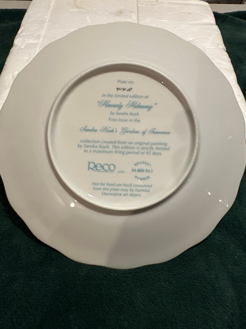 Reco Collectors Plate Heavenly Hideaway by Sandra Kuck - Etsy