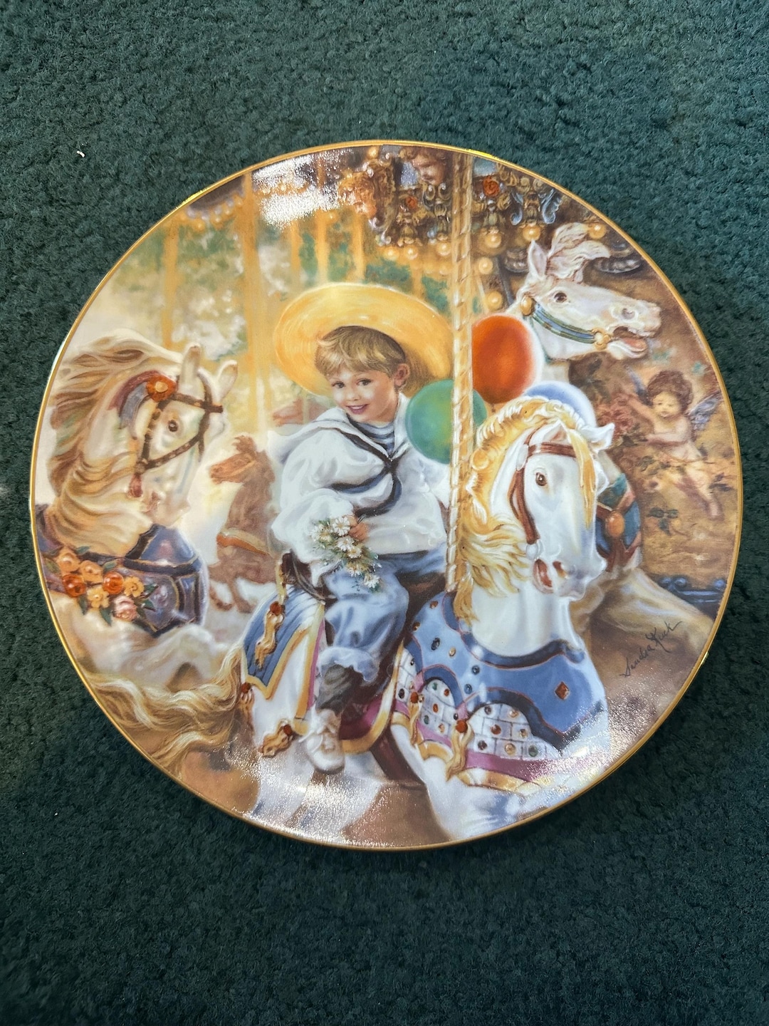 Reco Collector’s Plate Carousel of Dreams by Sandra Kuck - Etsy