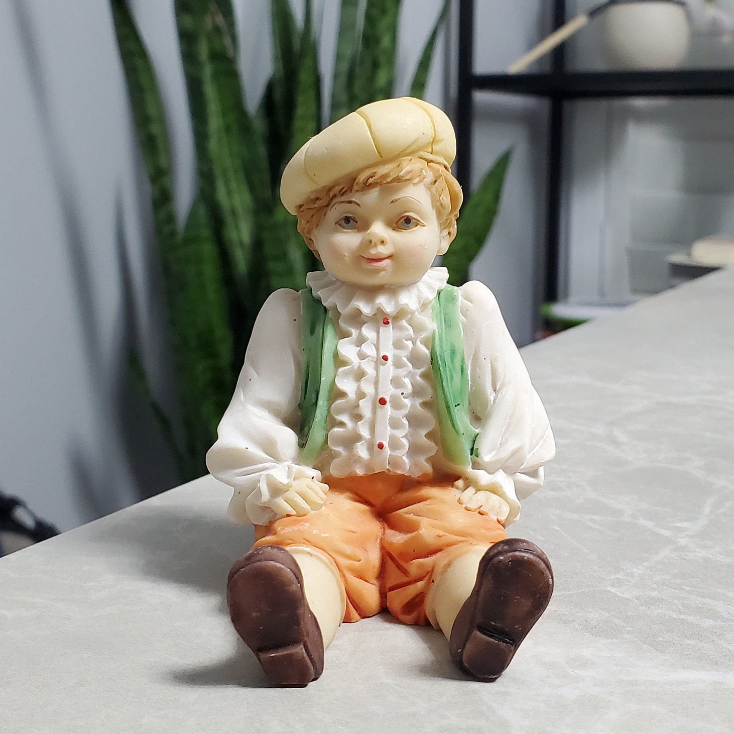 Vintage Italian Boy Sculpture by Claudio Vivian, Alabaster Figurine ...