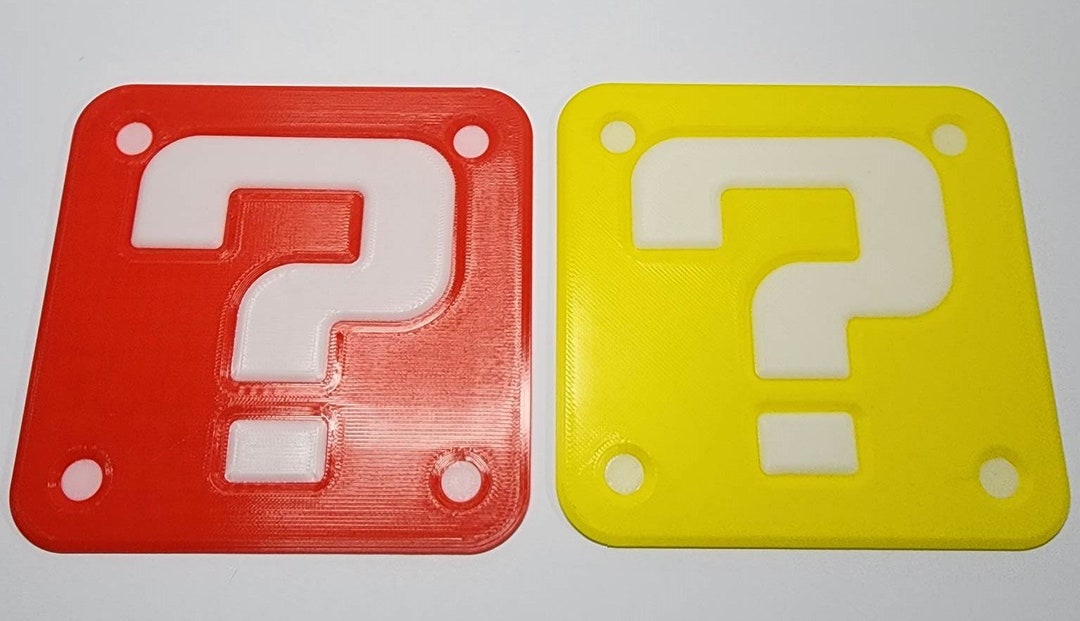 3D Printed Mario Question Block Coasters Mario Question Block Gifts for ...