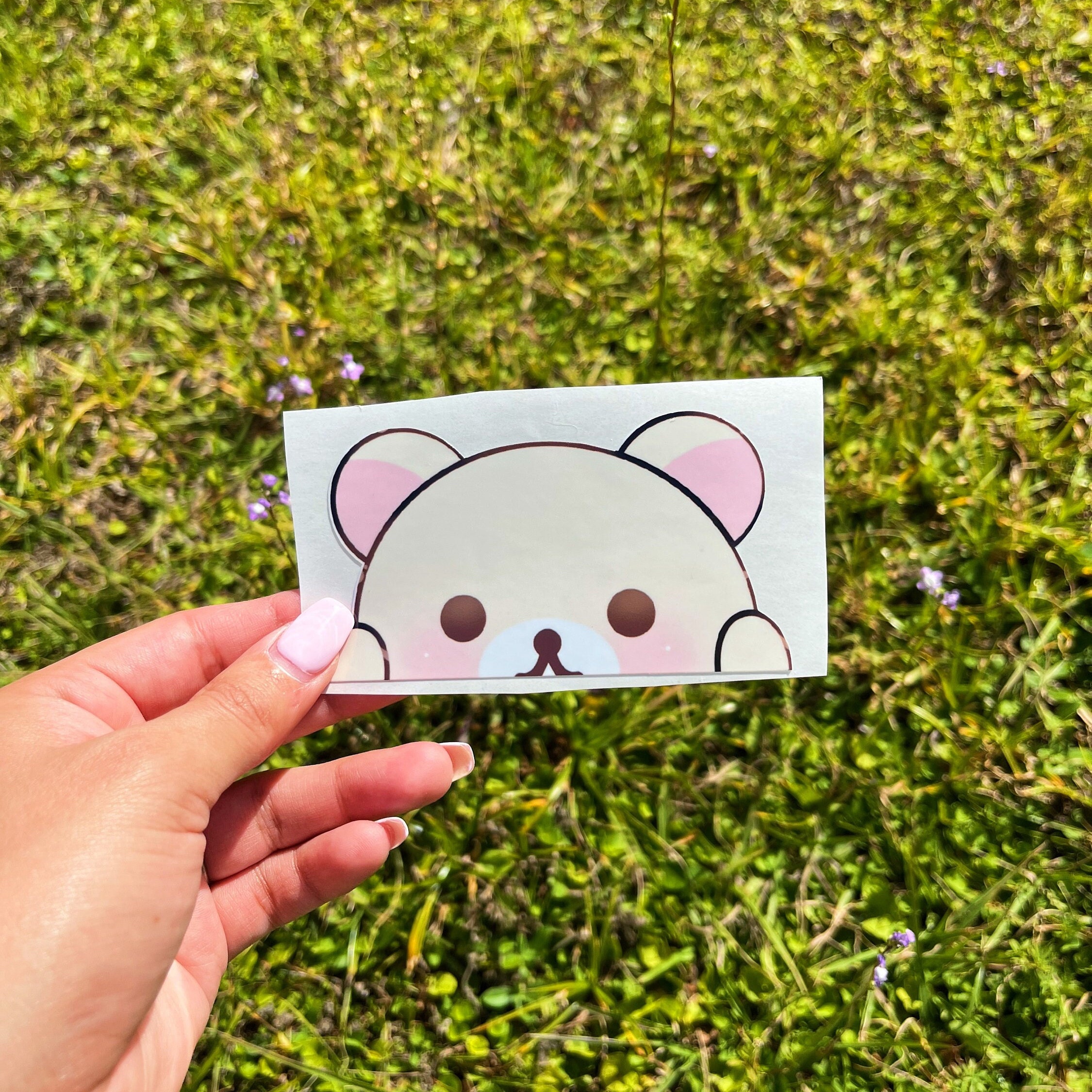 Kawaii Kuma Sticker Water Resistant - Etsy