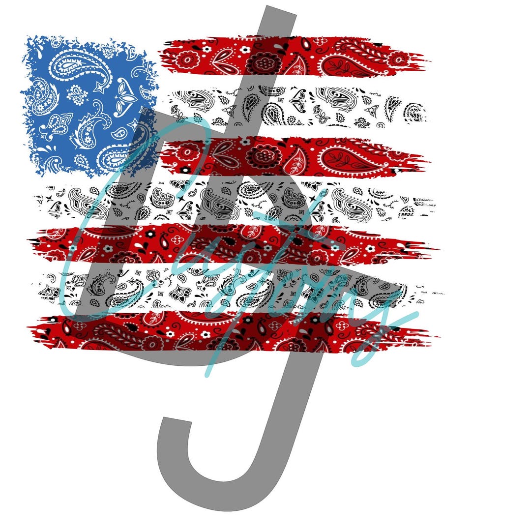 Paisley American Flag: PNG SVG PDF (digital Download) - Etsy