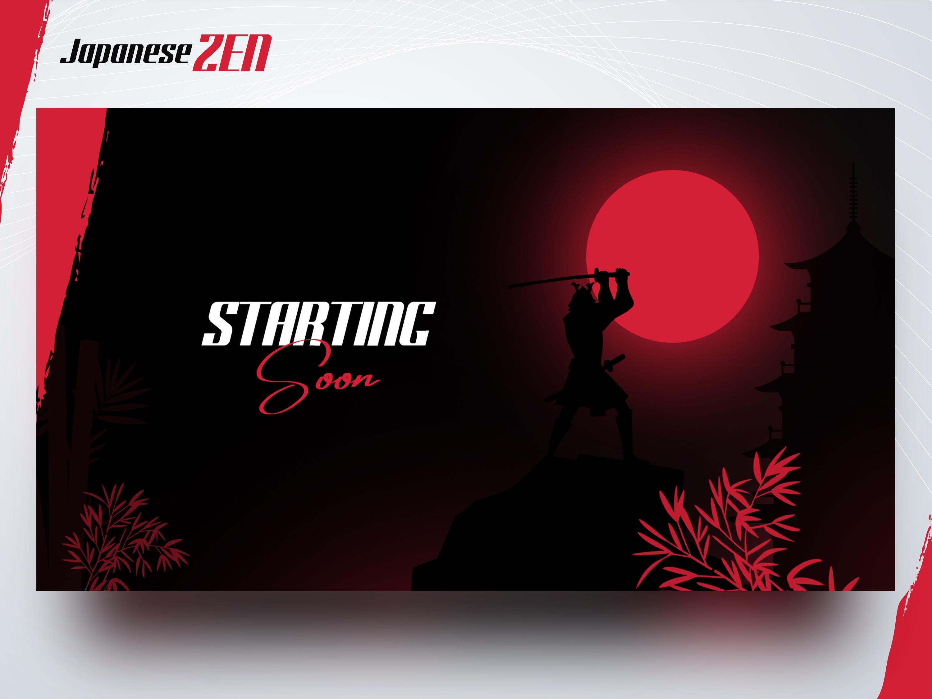 5 Japanese Samurai Animated Screens Katana Action for Twitch & Youtube ...