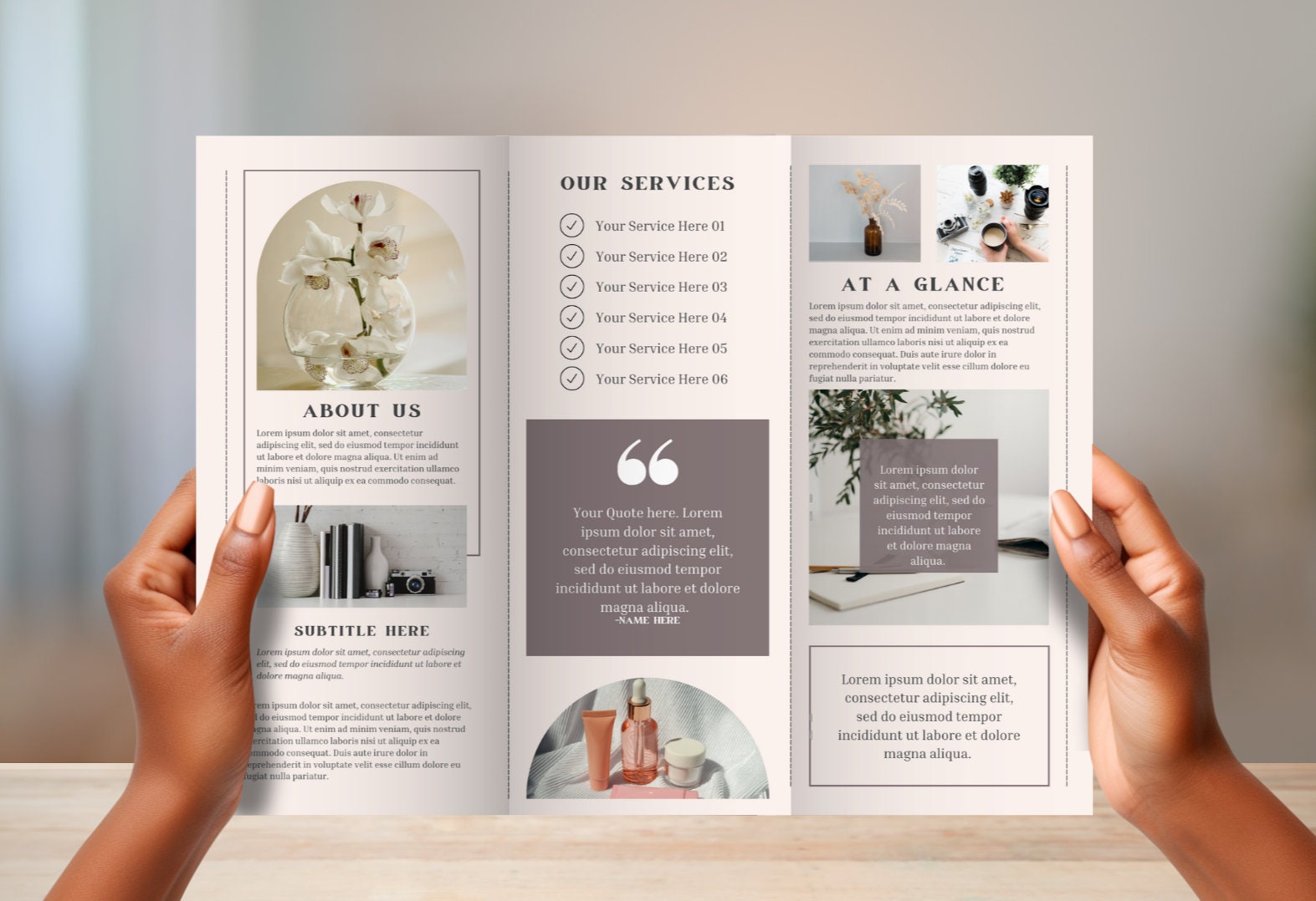 Plantilla de folleto tríptico profesional llamativo diseño a - Etsy España