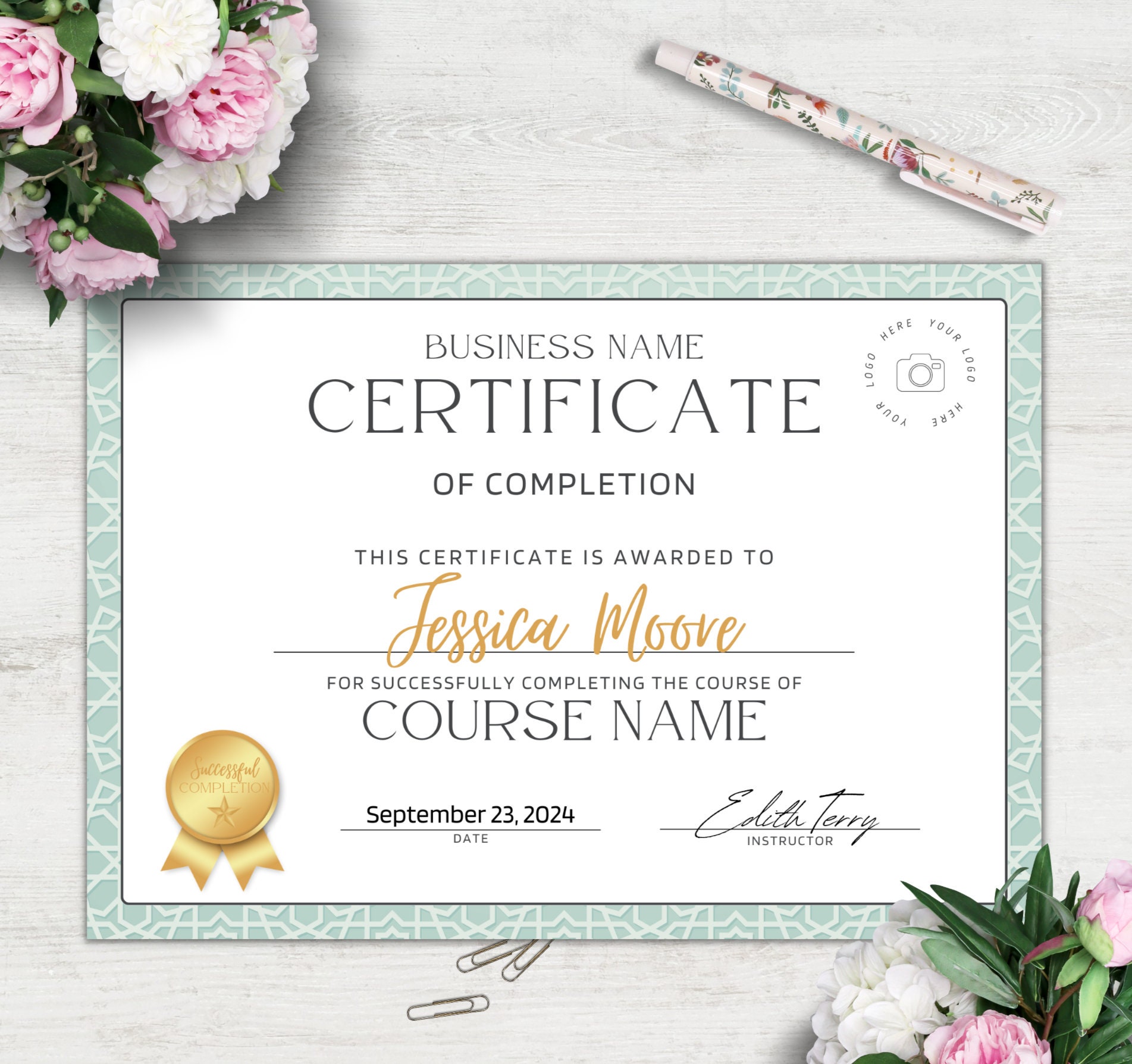 Completion Certificate Template for Your Program, Course, or ...