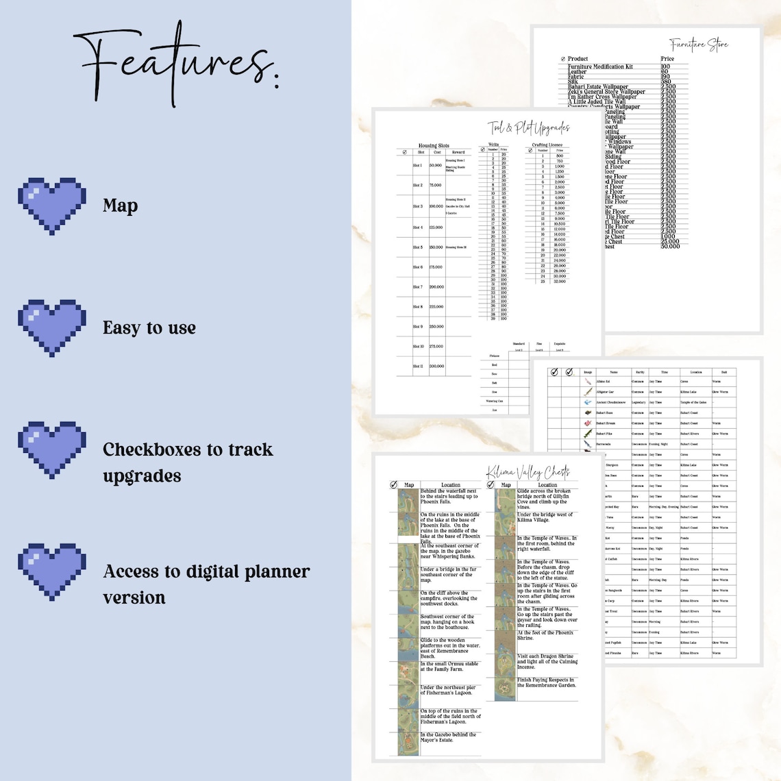 Palia Complete Guides, Trackers, and Planners Printable Bundle Maximize ...