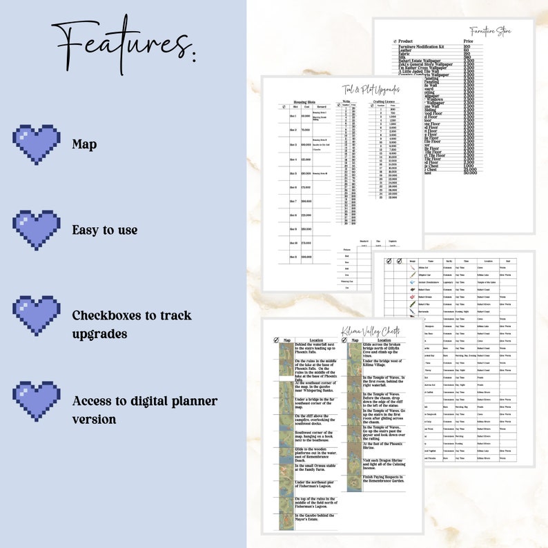 Palia Complete Guides, Trackers, and Planners Printable Bundle ...