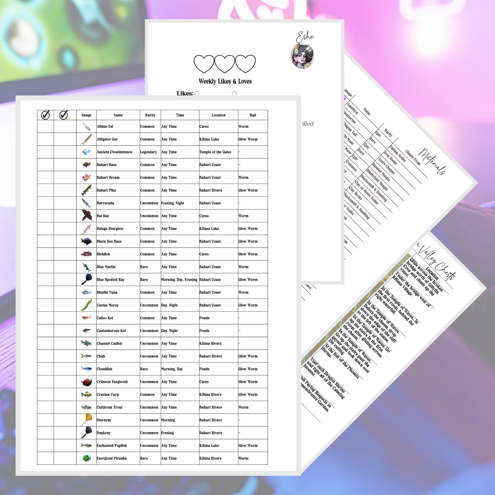 Palia Complete Guides, Trackers, and Planners Printable Bundle - Maximize Your Potential ...