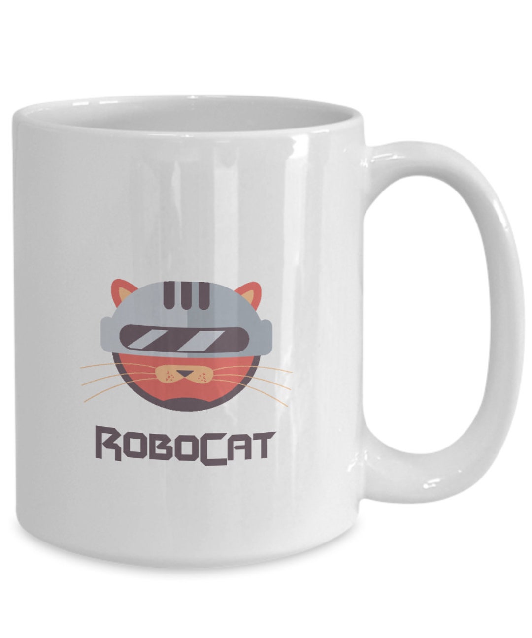 Robocat Mug, Cat Mug, Cute Cat Mug, Cat Lovers Mug, Gift for Cat Lovers - Etsy