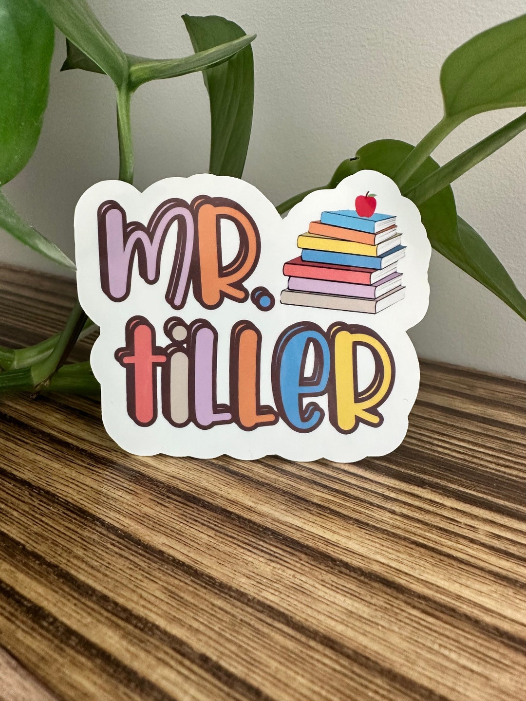 Personalizable Teacher Name Vinyl Sticker or Magnet glossy and Matte ...