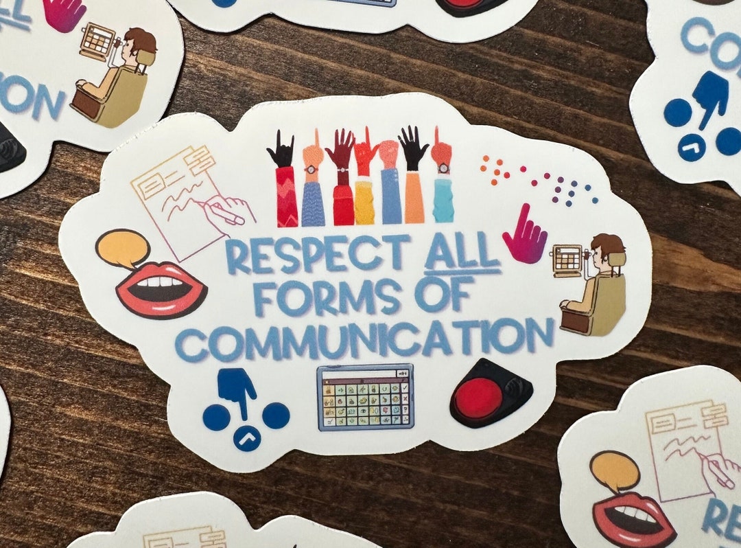Respect ALL Forms of Communication: Disability Pride Vinyl Sticker ...