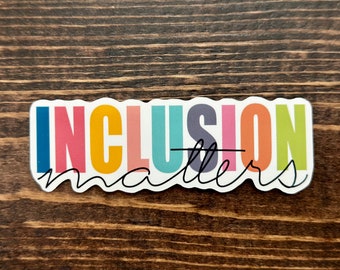 Inclusion Matters ASL Vinyl Sticker, Down Syndrome Awareness Vinyl ...