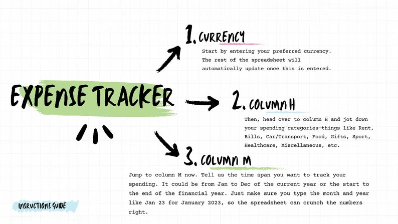 Expense Tracker Spreadsheet | Personal Finance Google Sheets, Excel ...