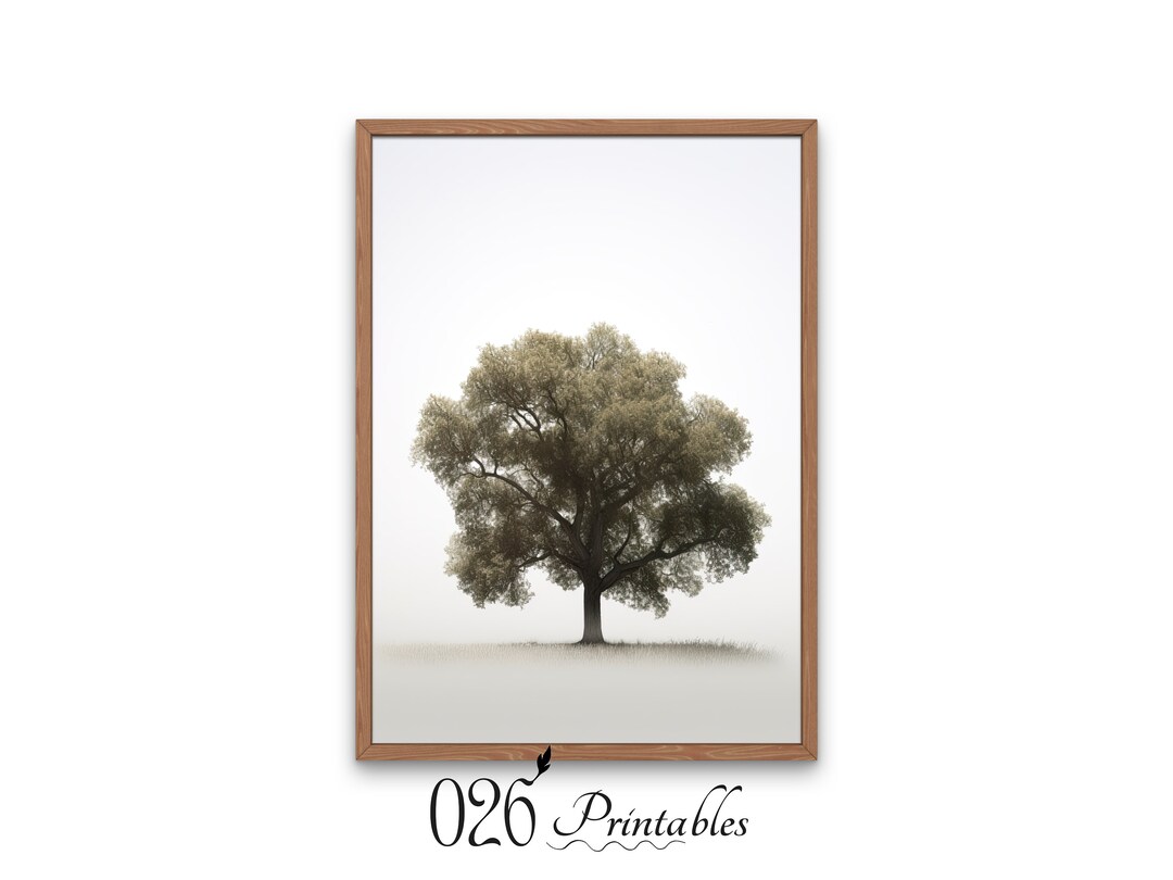 Oak Tree Printable Wall Art, Oak Tree Print, Nursery Art Painting ...