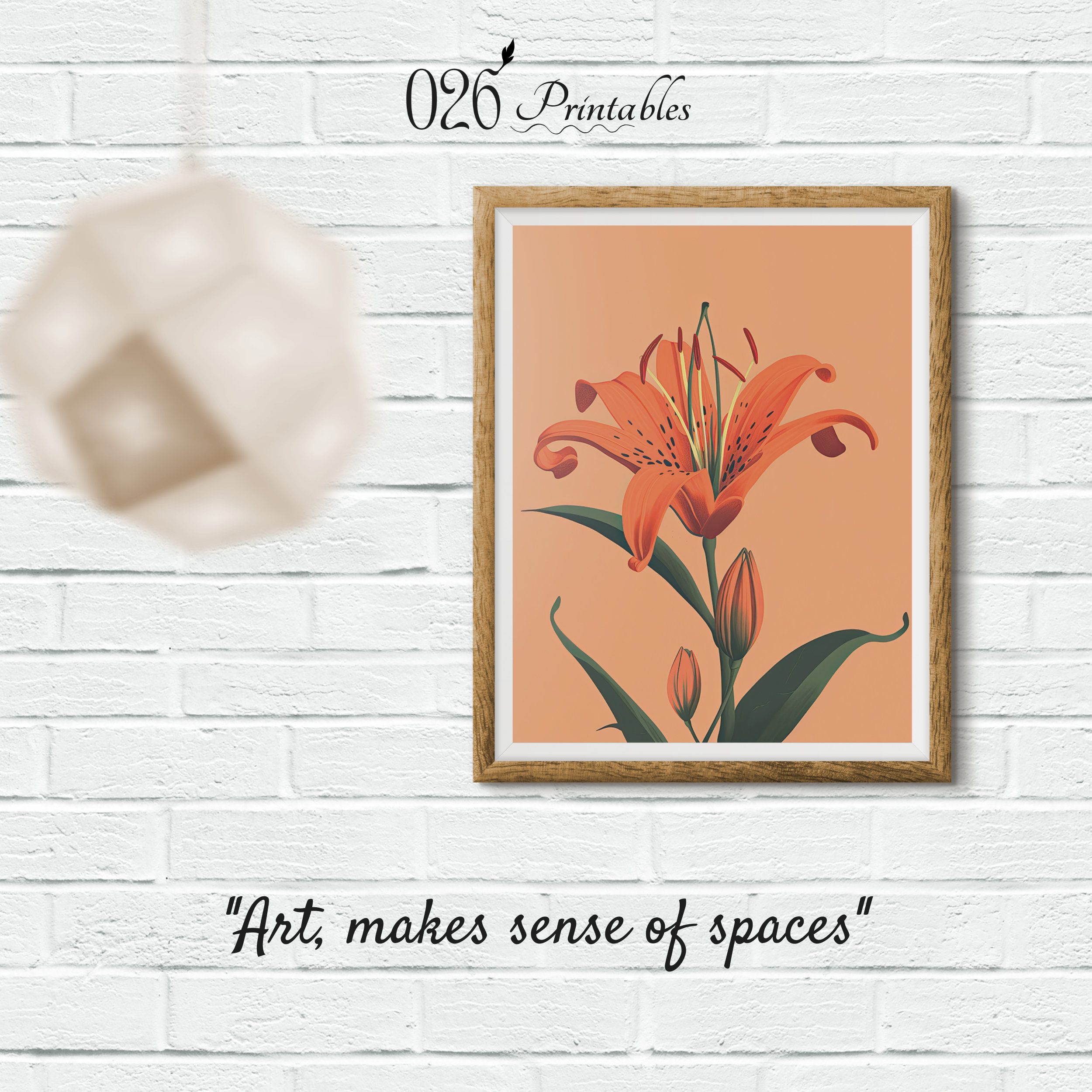 Printable Tiger Lily Wall Art, Tiger Lily Painting, Botanical Print ...