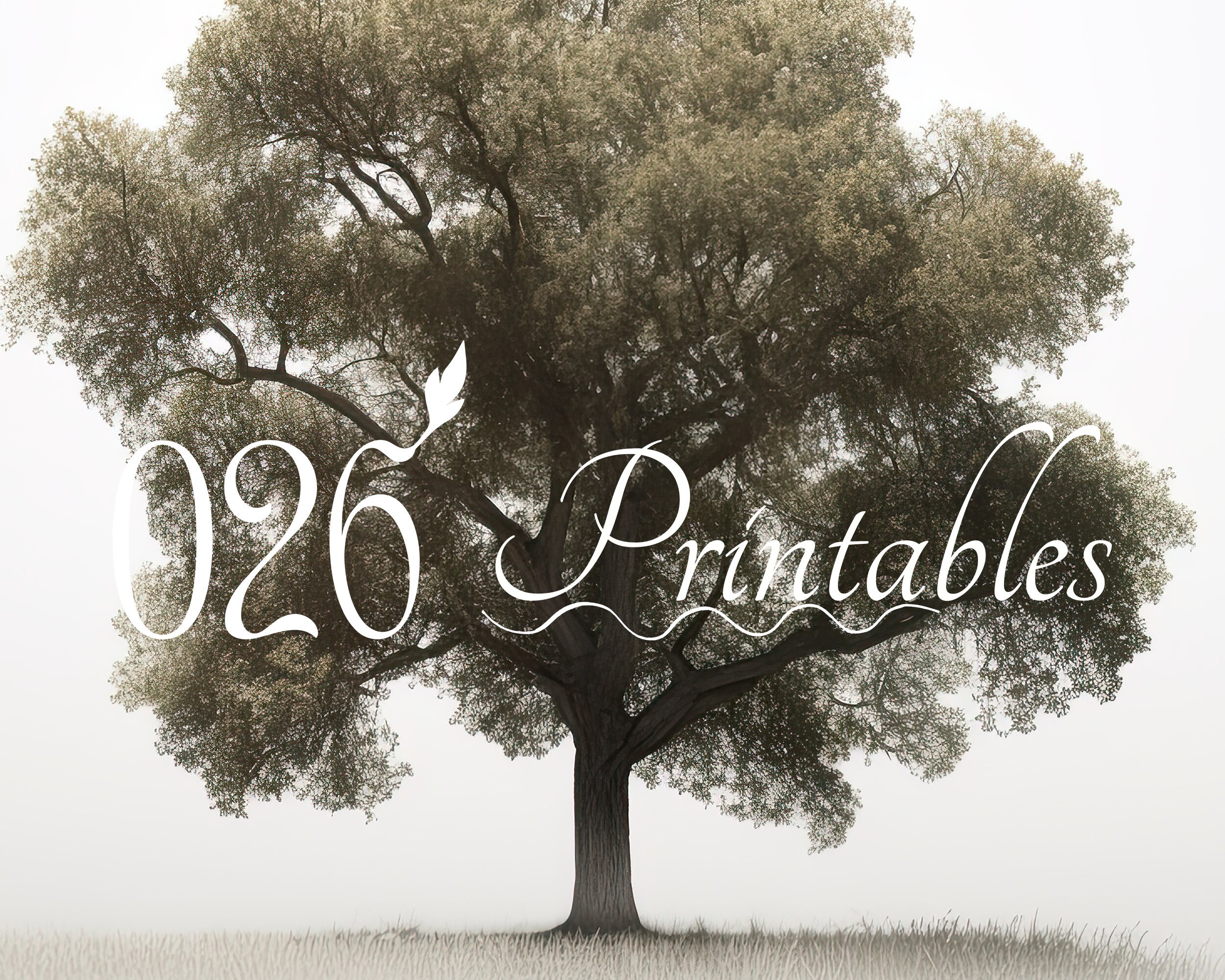 Oak Tree Printable Wall Art, Oak Tree Print, Nursery Art Painting ...