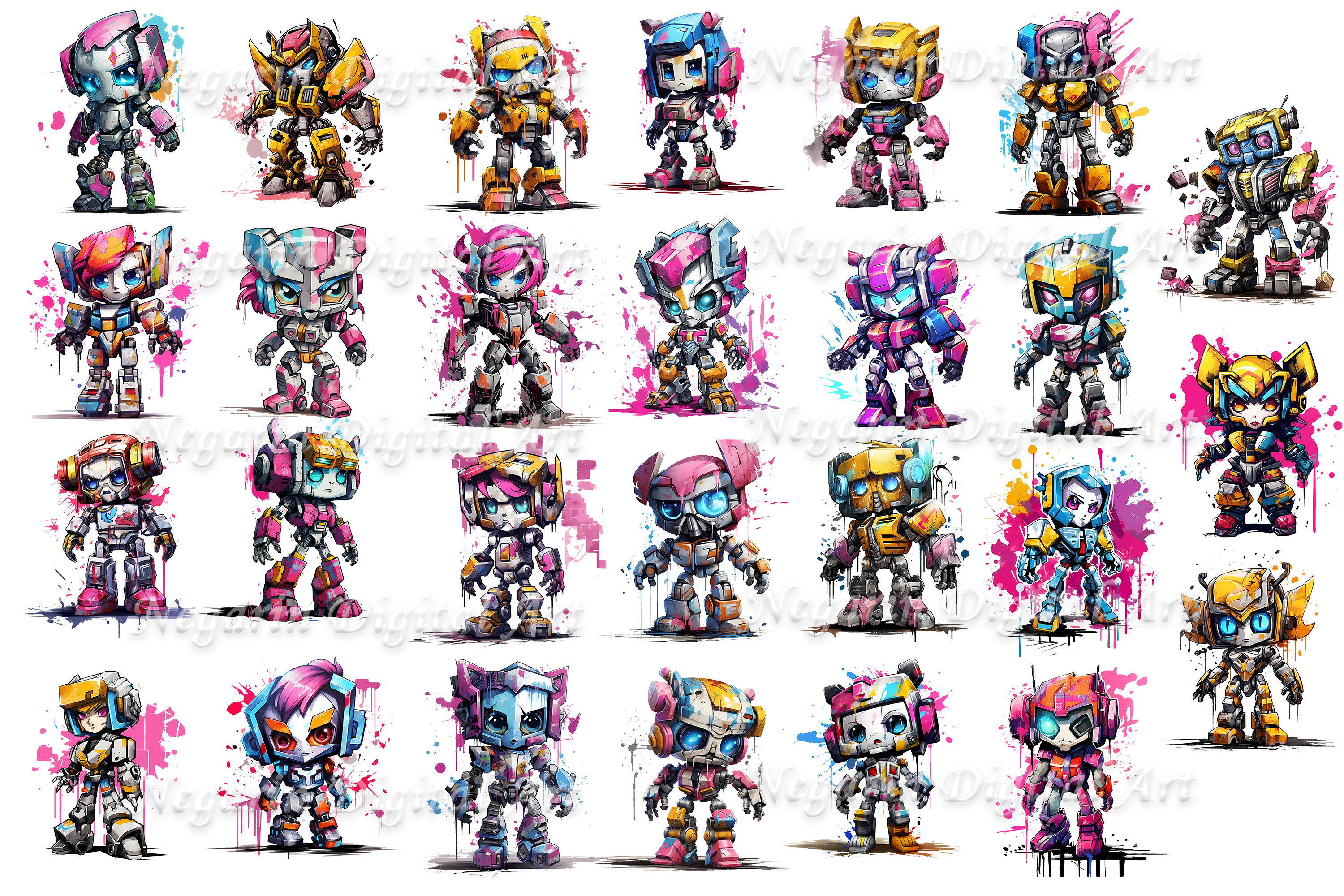 Watercolor Transformers Baby Clipart Digital Download - Etsy