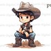 Watercolor Cute Cowboy Clipart, Cute Western Graphics, Digital Download ...
