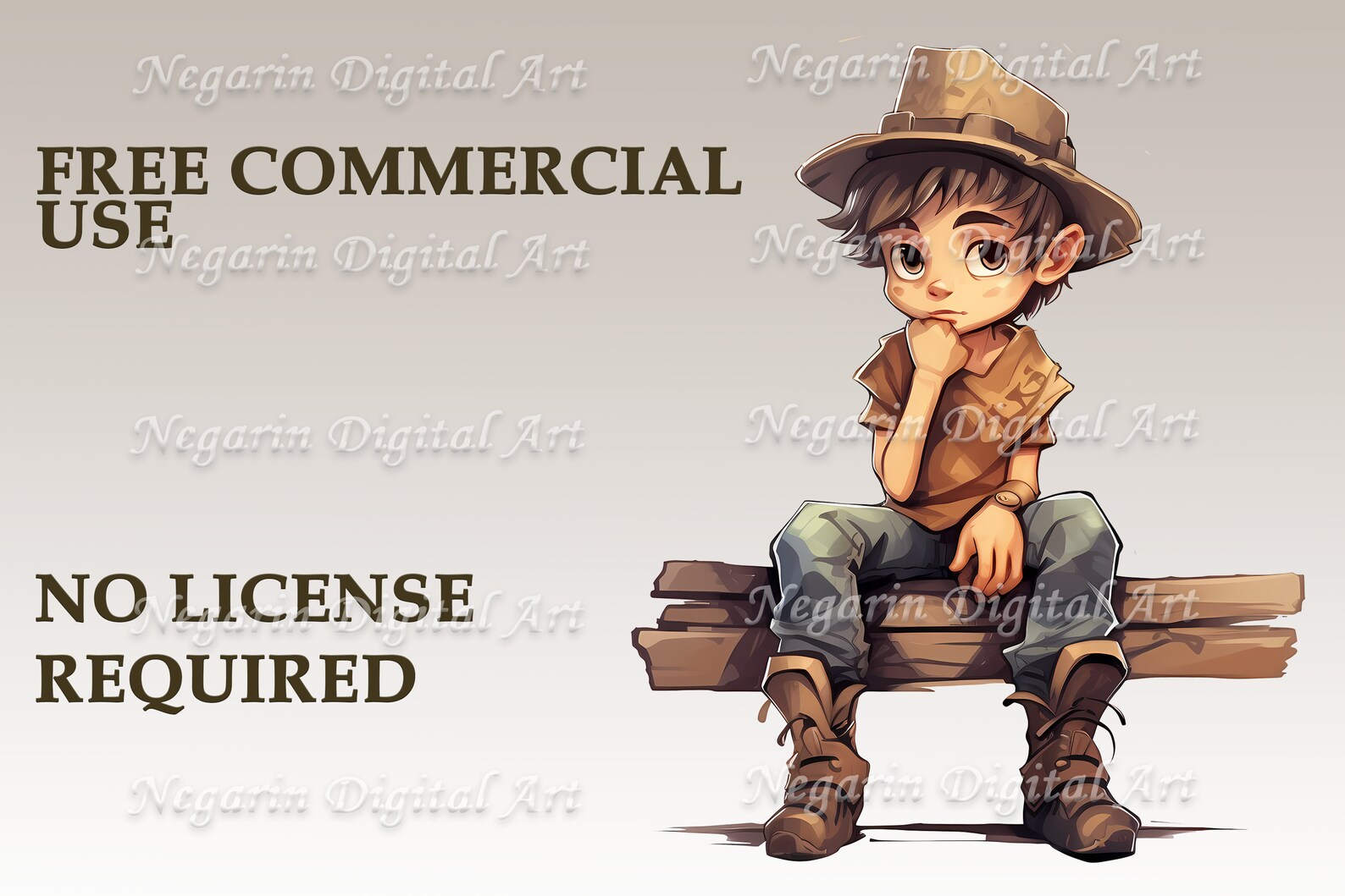 Watercolor Cute Cowboy Clipart, Cute Western Graphics, Digital Download ...