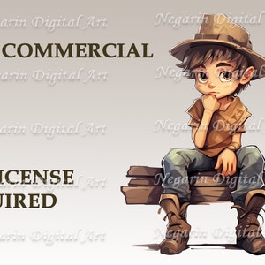Watercolor Cute Cowboy Clipart, Cute Western Graphics, Digital Download ...