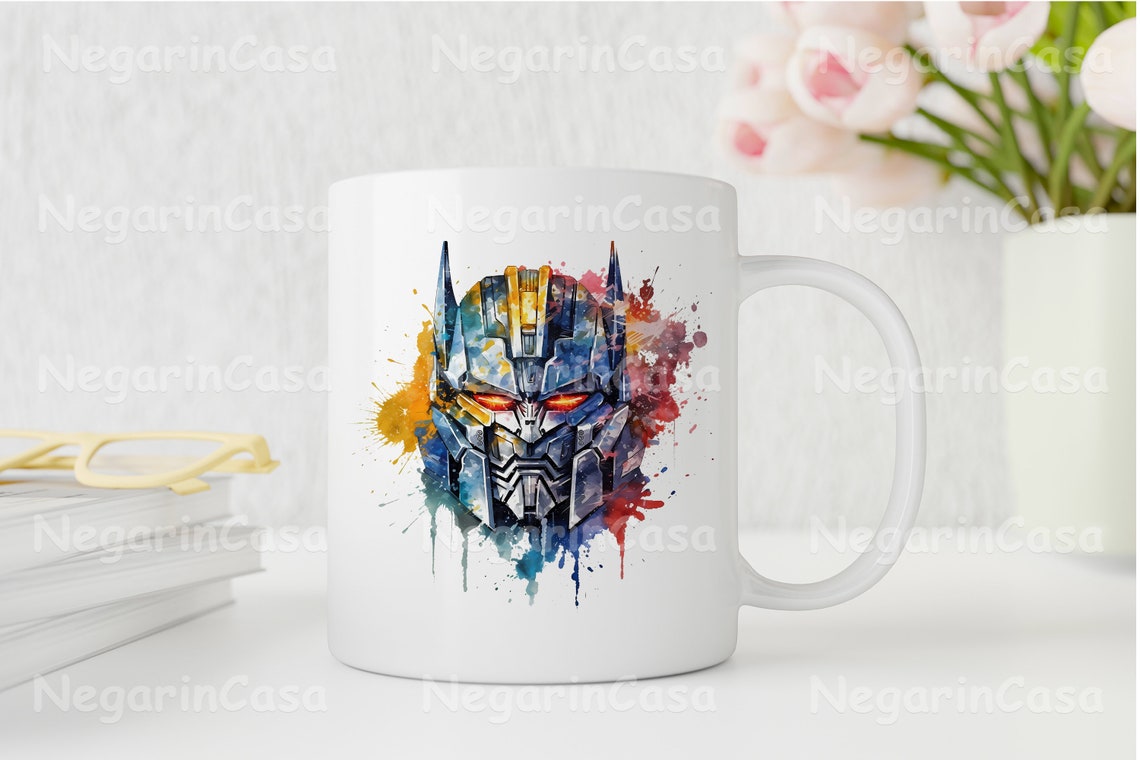 Watercolor Transformers Clipart: 25 PNG Character Graphics (digital ...