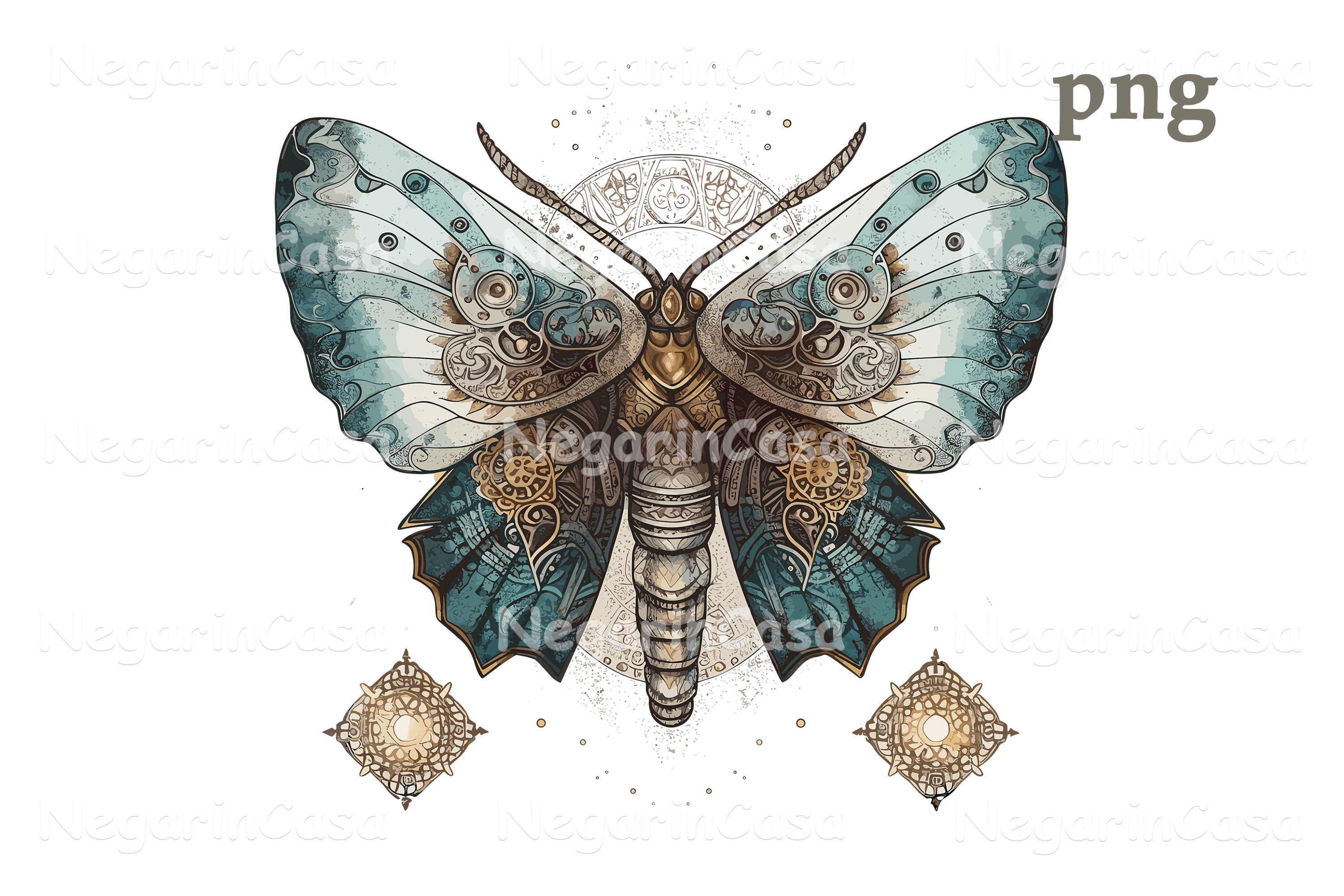 Abstract Celestial Moth Clipart , Moth Clipart, Vector Moth Clipart ...