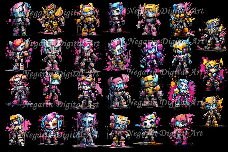 Watercolor Transformers Baby Clipart: Nursery Art (digital Download) - Etsy