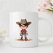 Watercolor Cute Cowboy Clipart Cute Western Graphics Digital - Etsy