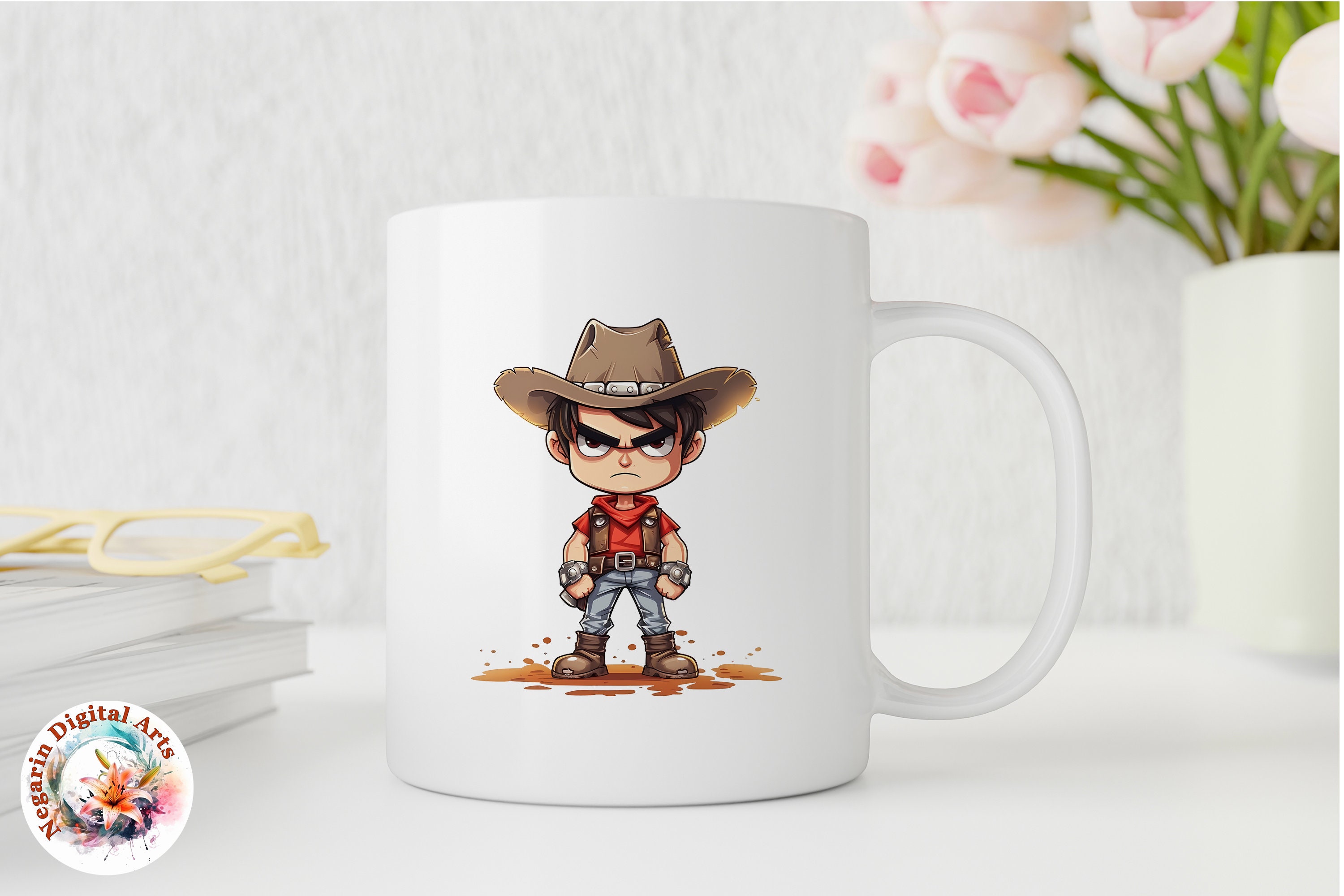 Watercolor Cute Cowboy Clipart, Cute Western Graphics, Digital Download ...