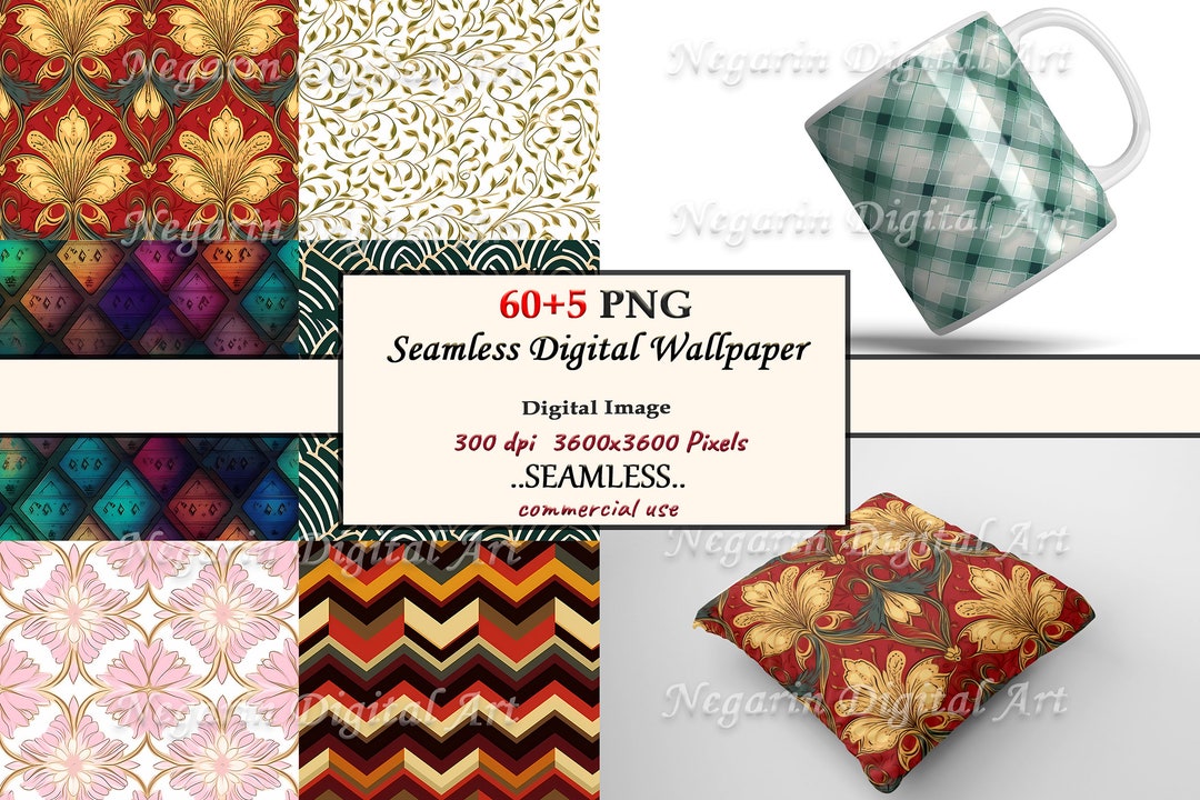 Seamless Digital Wallpaper – Abstract Pattern PNG for Print & Design - Etsy