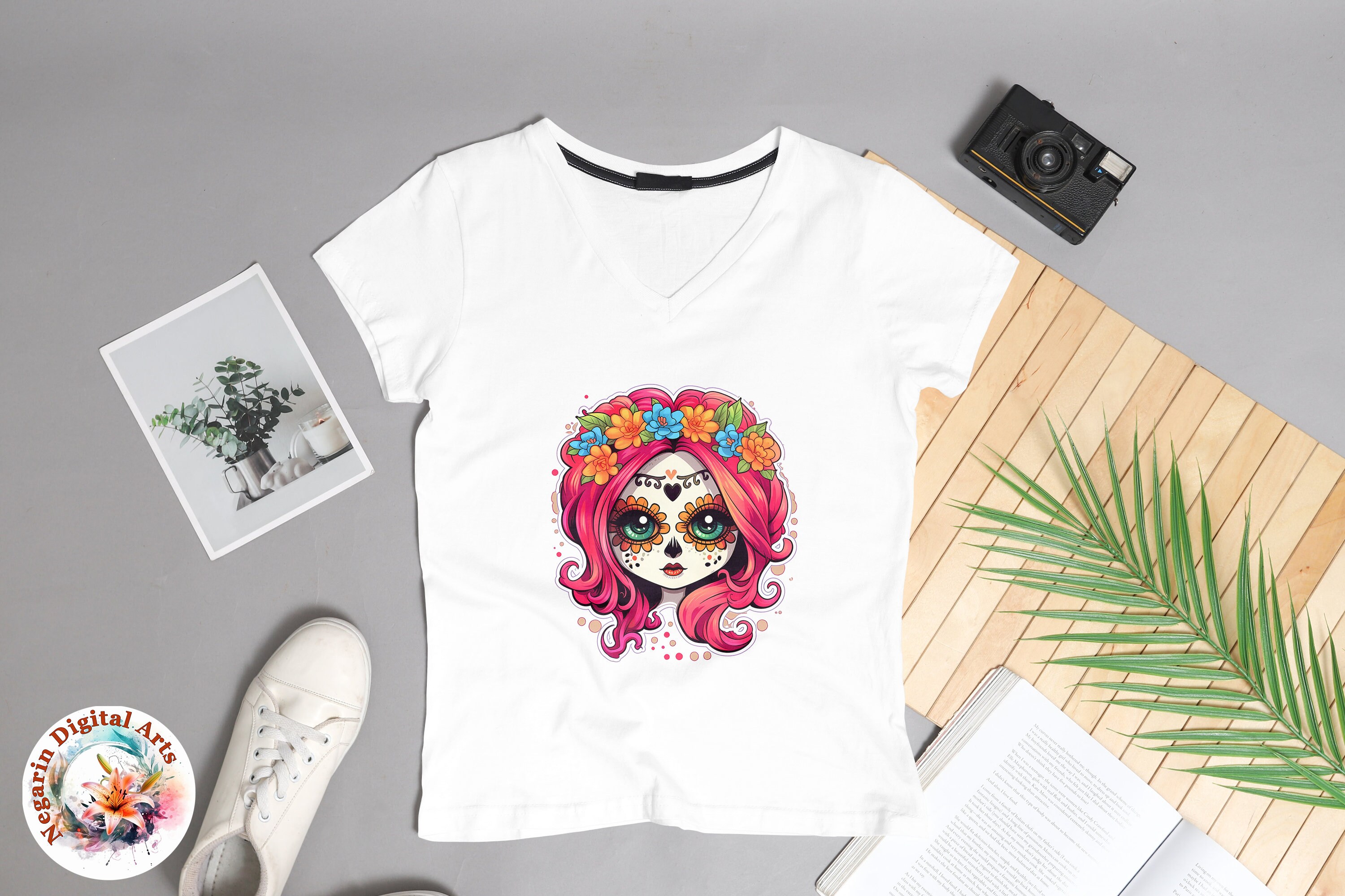 Watercolor Day of the Dead Clipart Digital Download - Etsy