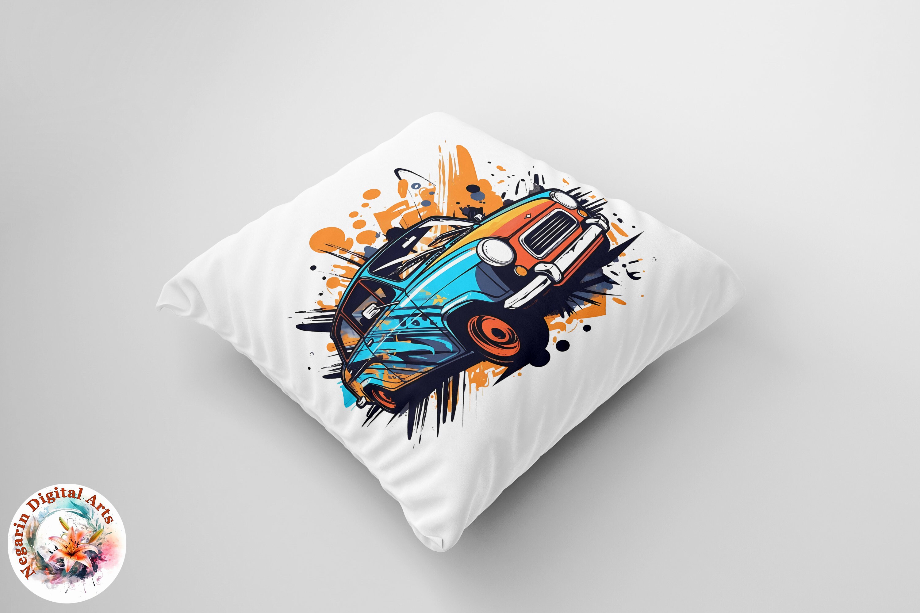 Watercolor Car Logo Art Clipart Digital Download Car - Etsy