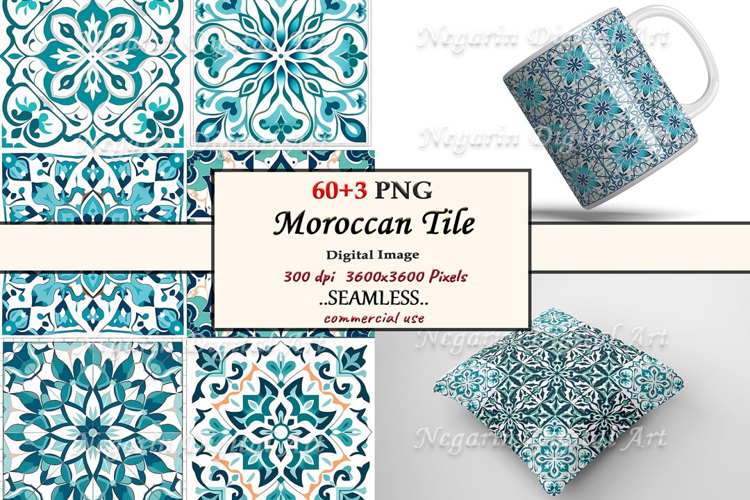 Moroccan Pattern Tile V1, Digital Download, Seamless Pattern , Moroccan ...
