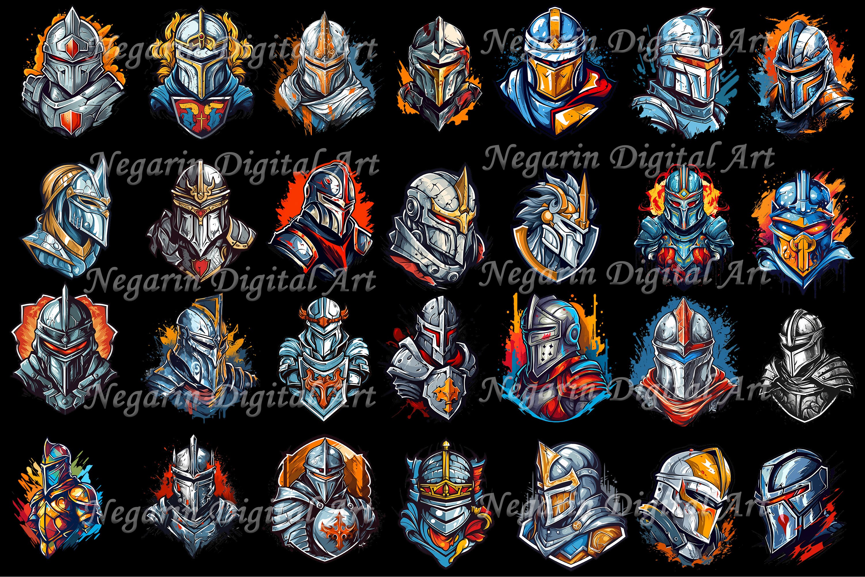 Watercolor Medieval Knight Art Clipart Digital Download - Etsy