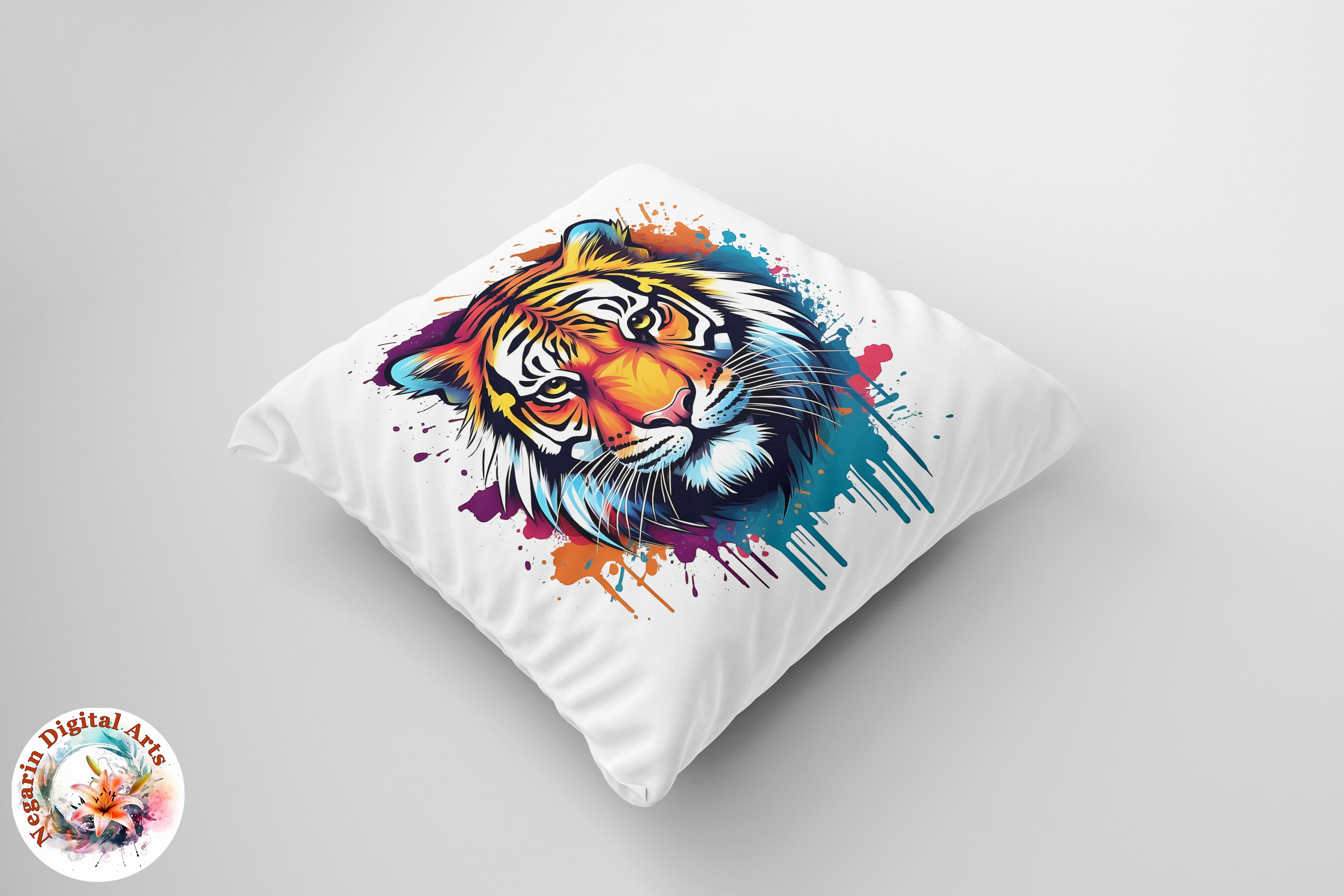 Watercolor Tiger Logoart Clipart Digital Download Tiger - Etsy