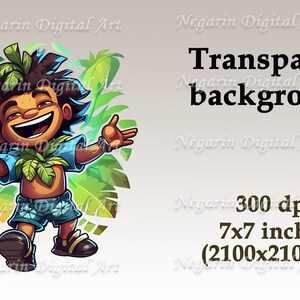 Watercolor Baby Samoan Boy Clipart, Digital Download, Cute Digital Art ...