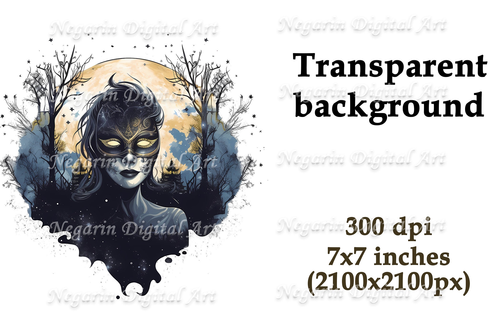 Spooky Digital Art Halloween Clipart Digital Download - Etsy