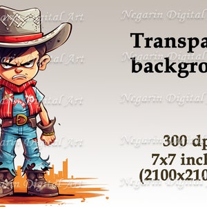 Watercolor Cute Cowboy Clipart, Cute Western Graphics, Digital Download ...