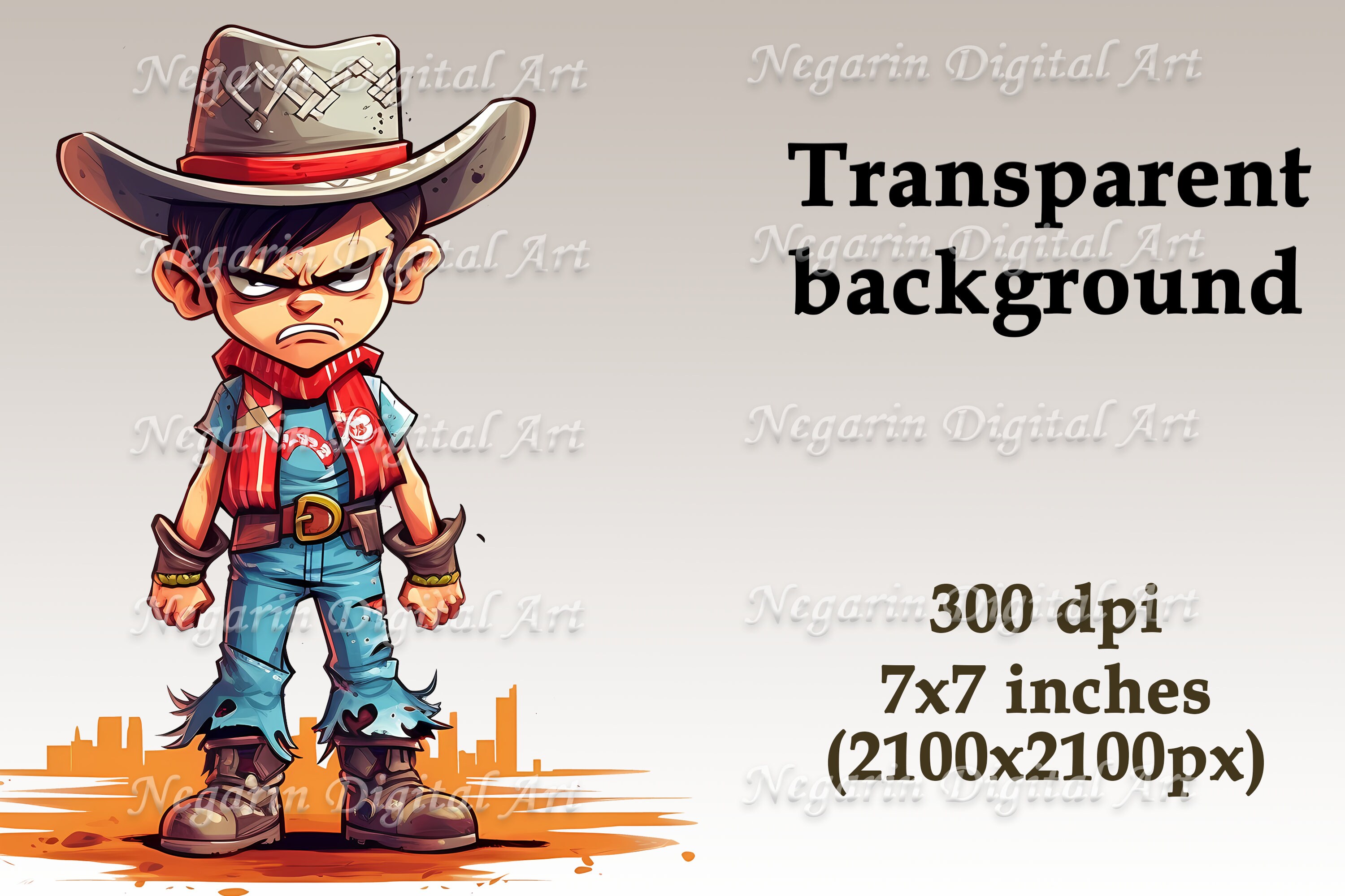 Watercolor Cute Cowboy Clipart, Cute Western Graphics, Digital Download ...