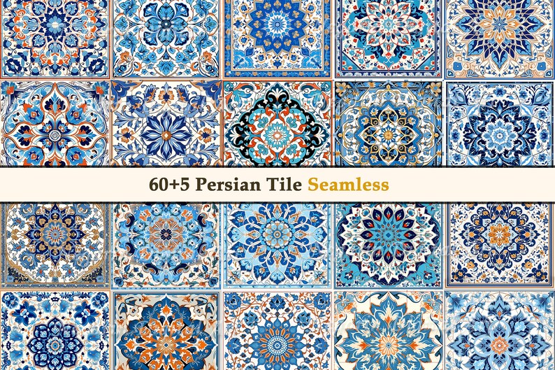 Persian Tile Pattern – Islamic Digital Design PNG for Decor & Print V2 ...