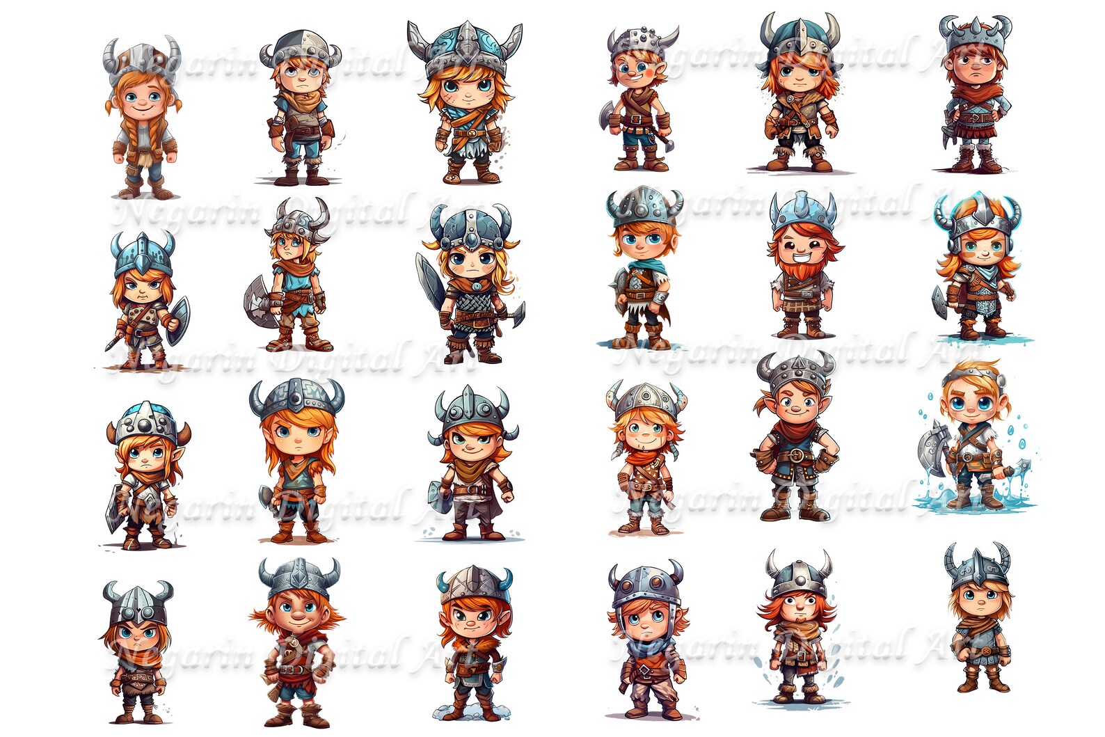 Watercolor Cute Viking Boy Clipart, Digital Download, Scandinavian ...