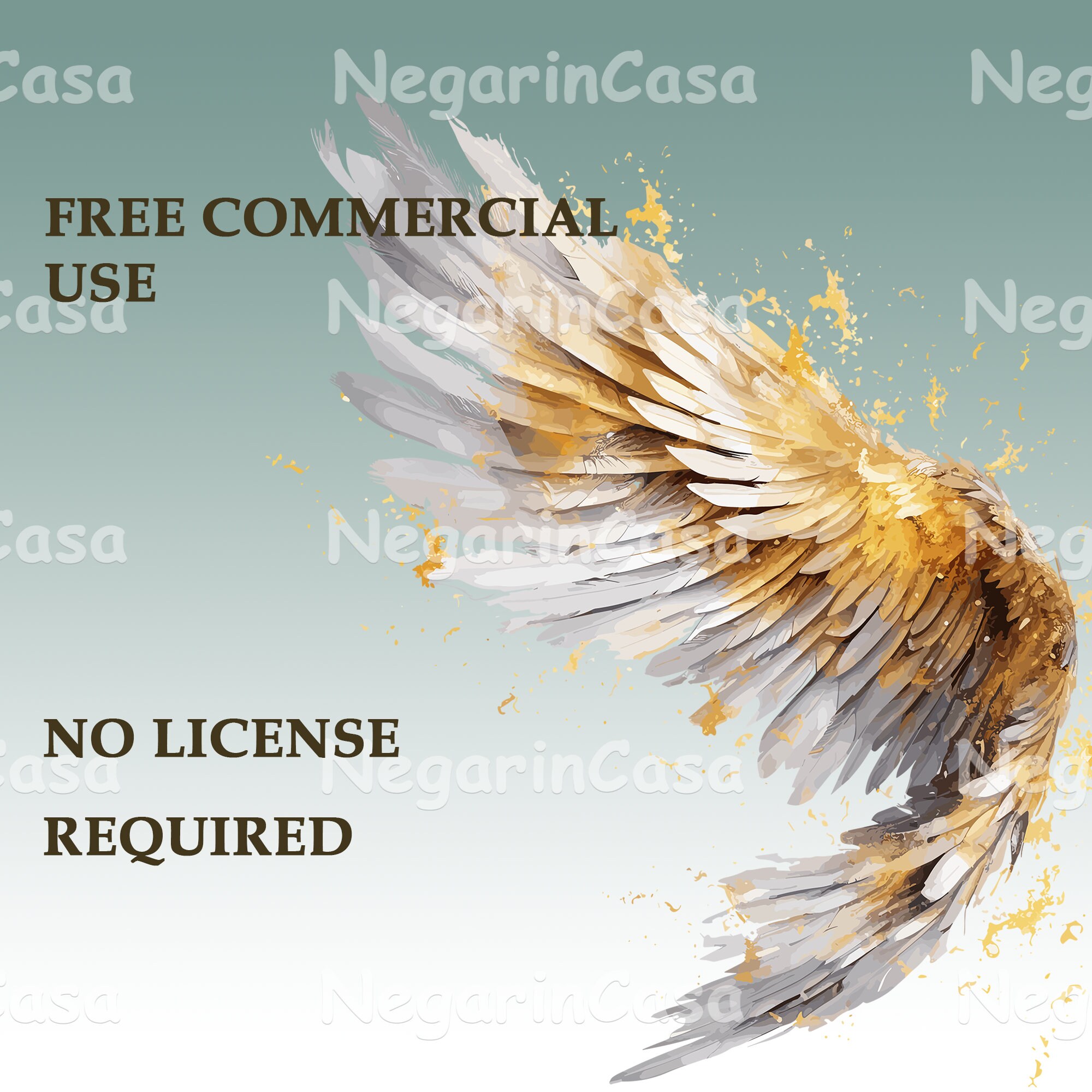 Watercolor Floral Angel Wings, Angel Wings Clipart, Watercolor Floral ...