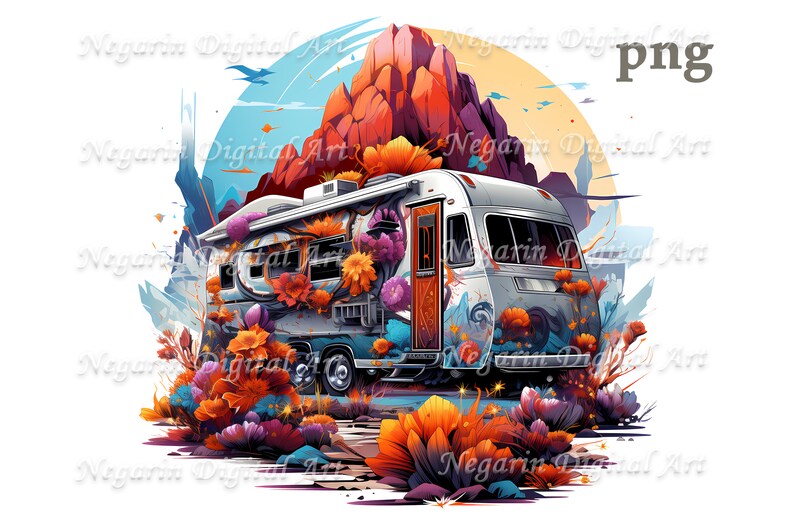 Vintage Caravan Clipart – Watercolor Camper PNG, Travel Van Art - Etsy ...
