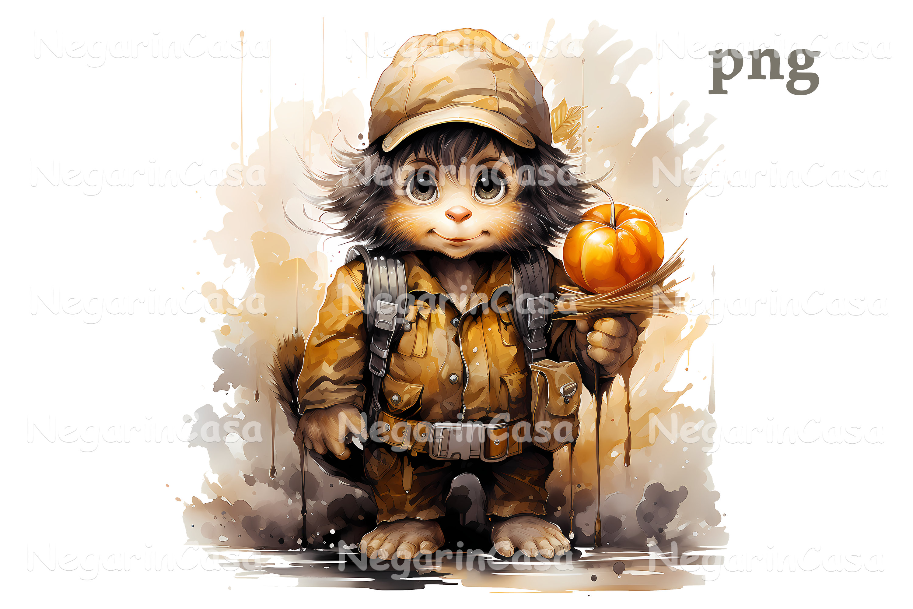 Watercolor Cute Monkey Boy Clipart for Nursery Decor, Birthday ...