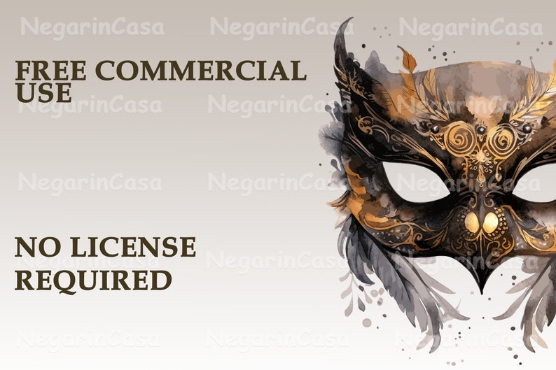 Venetian Mask Clipart – Watercolor PNG for Carnival & Party Designs - Etsy