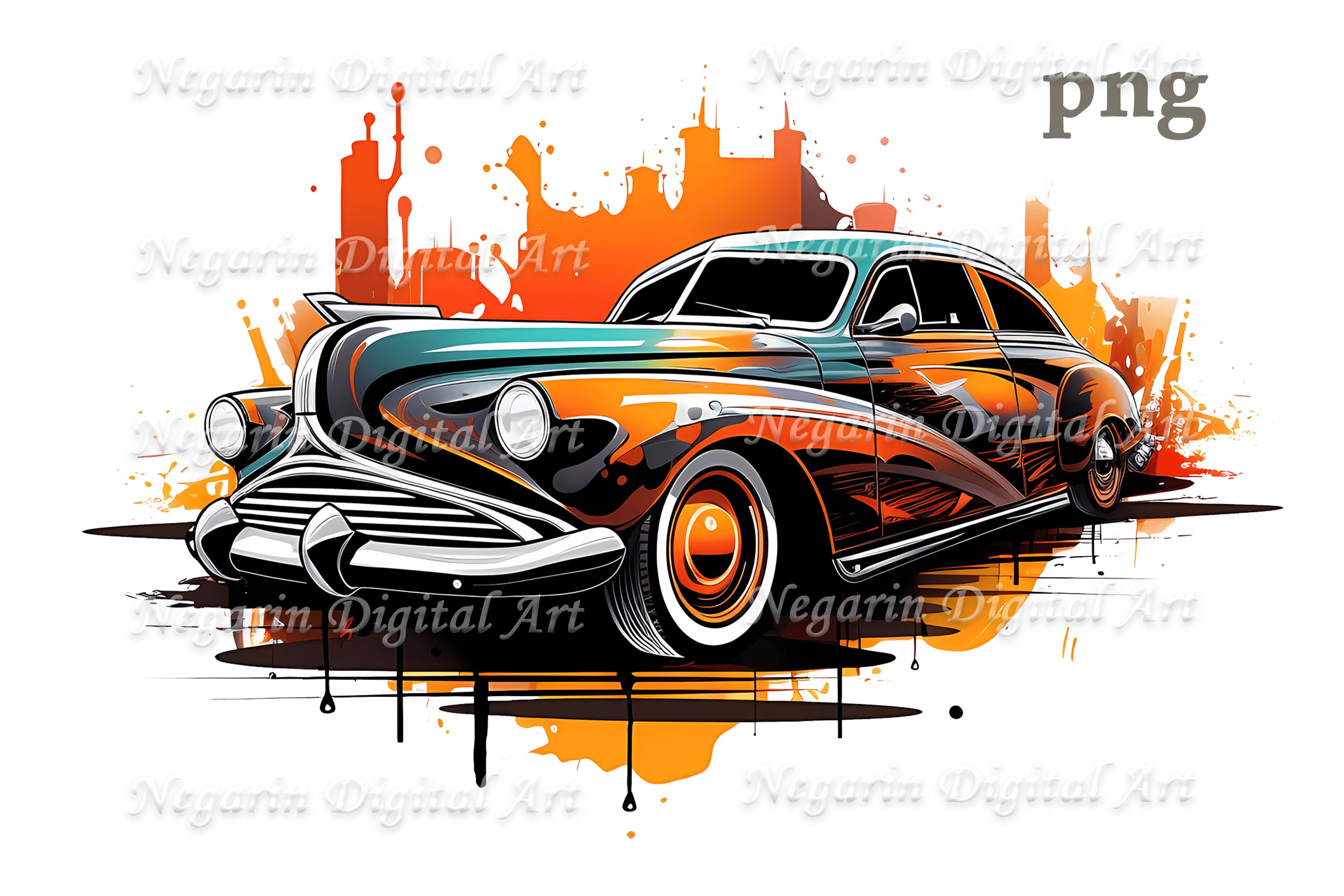 Watercolor Car Logo Art Clipart Digital Download Car - Etsy