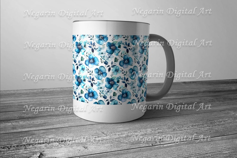 Watercolor Floral Pattern V2 Flower Clipart Watercolor - Etsy