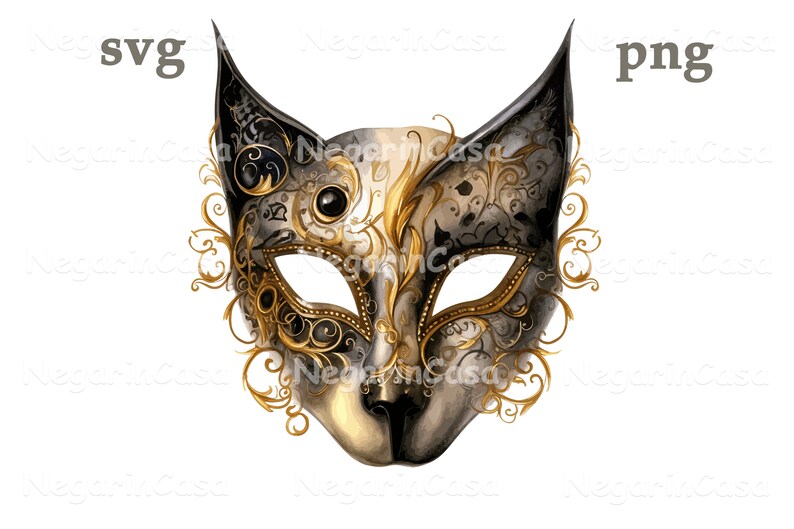 Venetian Mask Clipart – Watercolor PNG for Carnival & Party Designs - Etsy